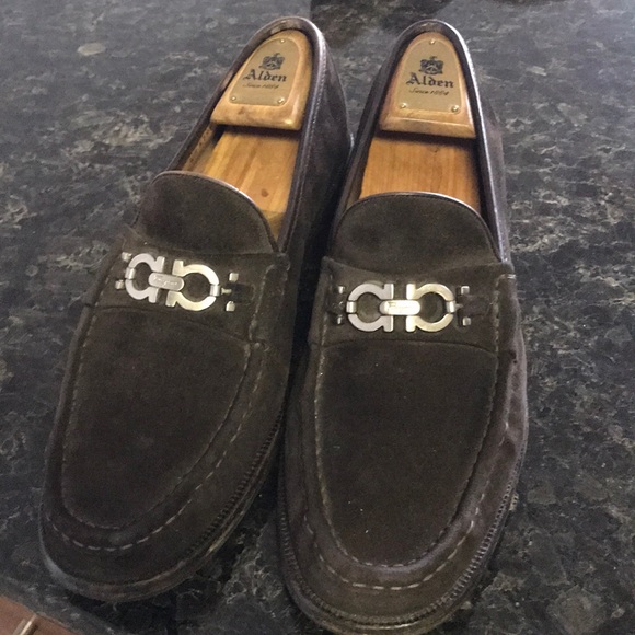 Salvatore Ferragamo | Shoes | Brown Suede Salvatore Ferragamo Bit ...